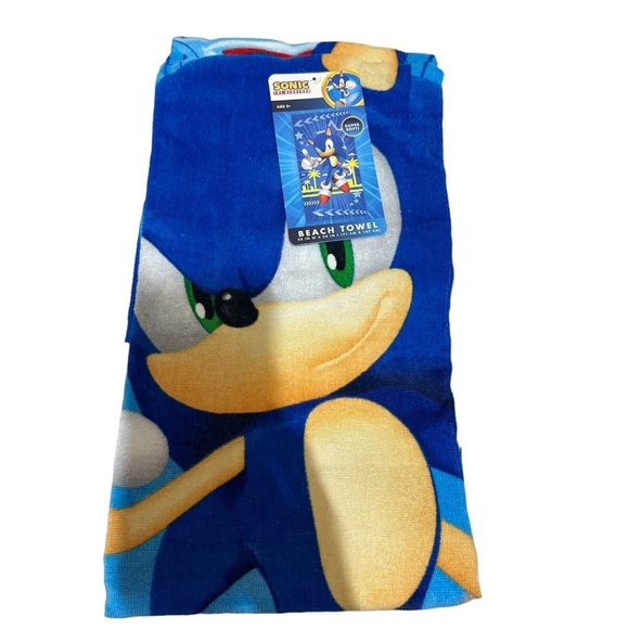 Bath | Sonic The Hedgehog Kids Beach Towel Blue 28x58in | Poshmark